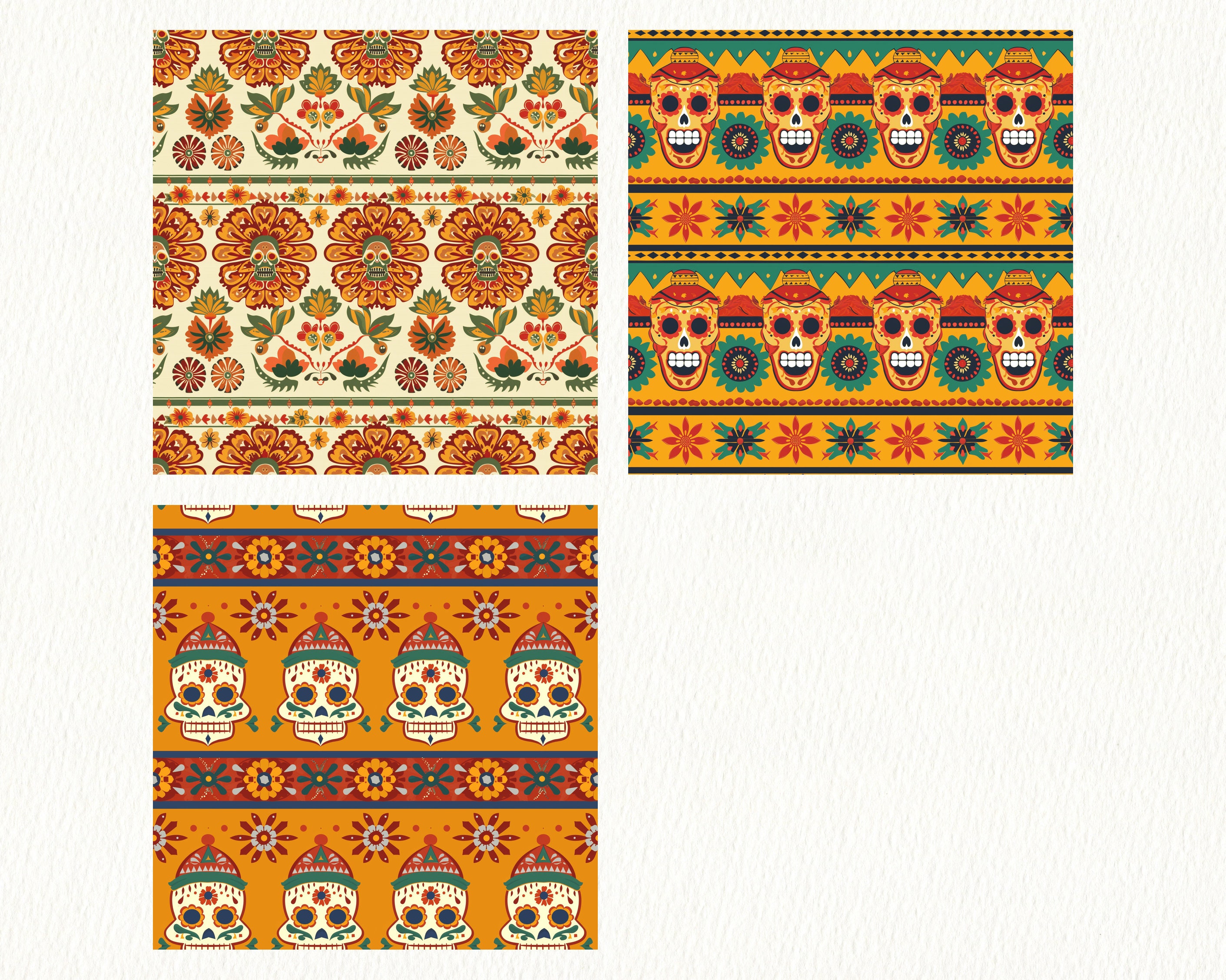 Mexican Decoration Pattern Seamless Digital Papers Printable Scrapbook ...