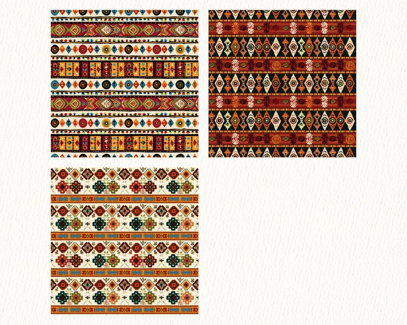 Indian Pathways Pattern Seamless Digital Papers - Printable Scrapbook ...