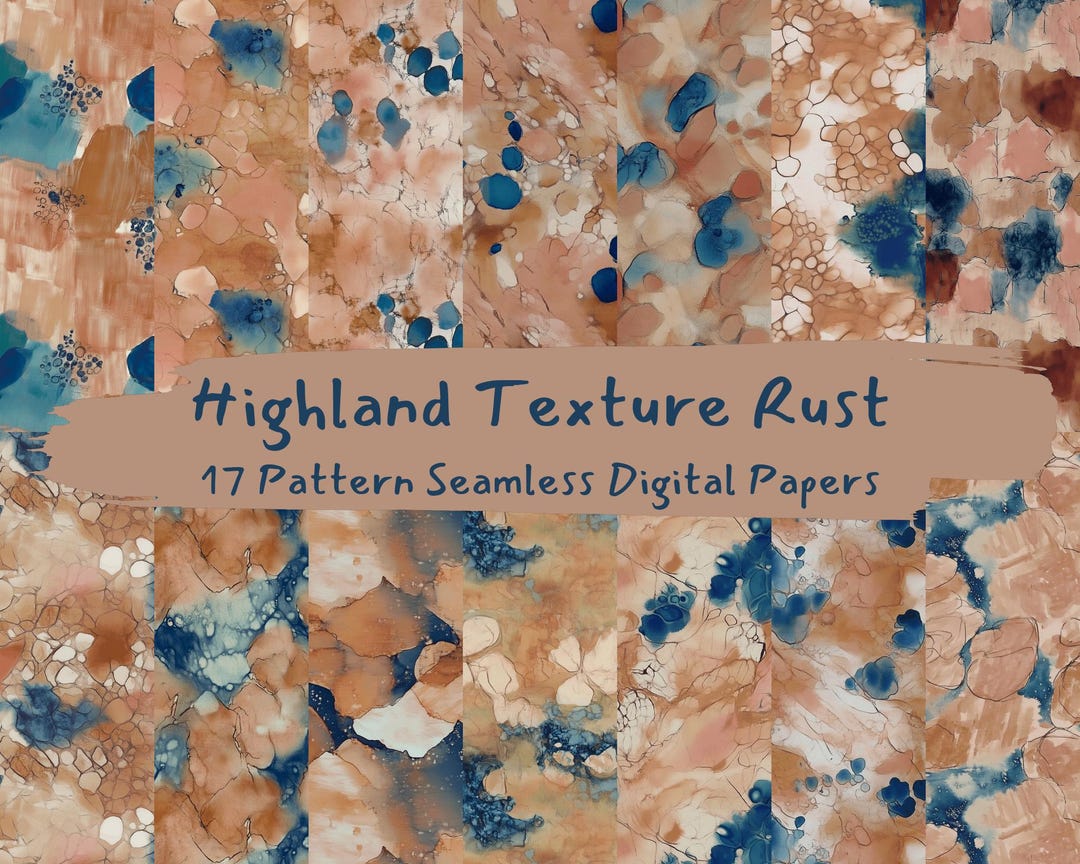 Highland Texture Rust Pattern Seamless Digital Papers - Printable ...