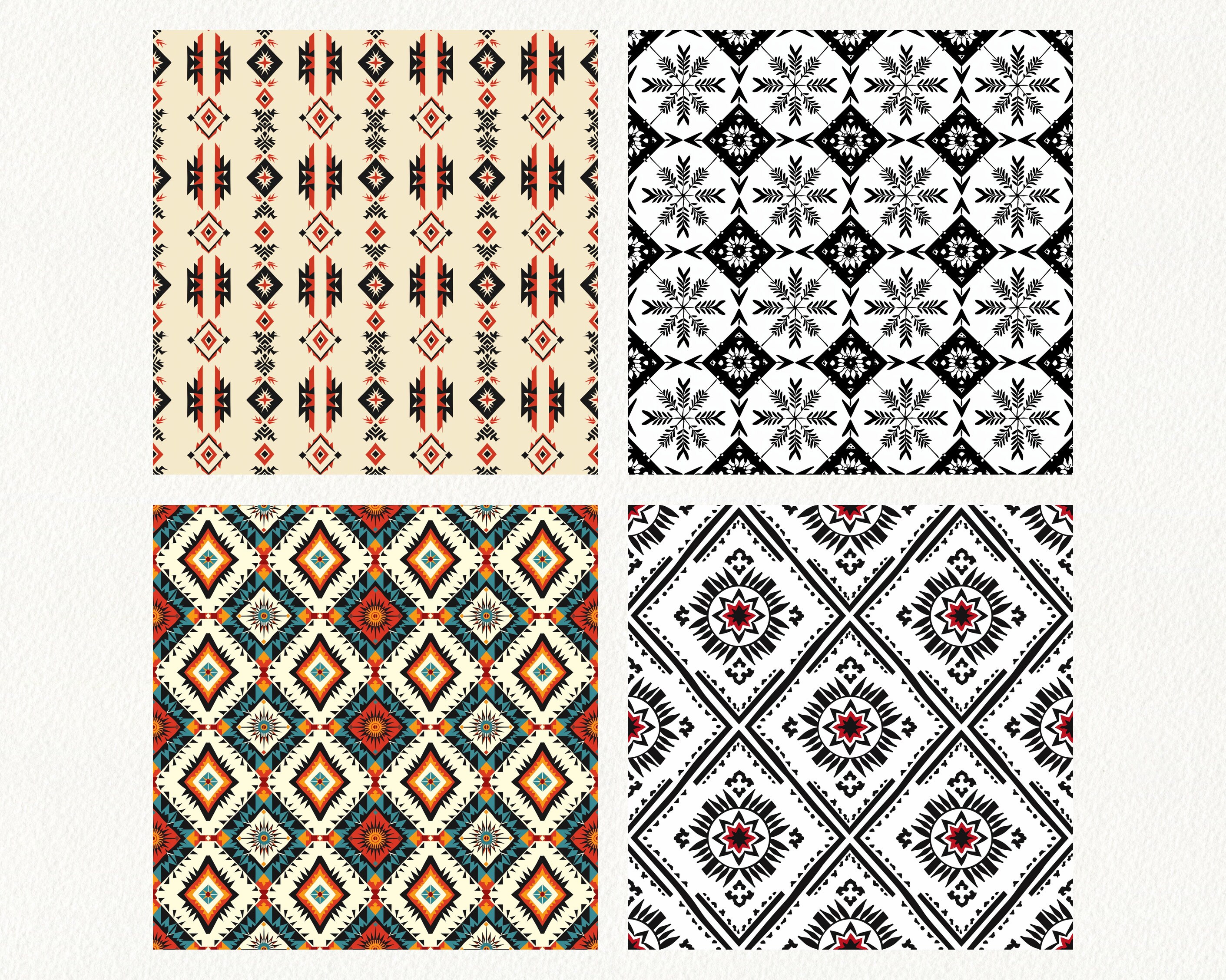 Choctaw Pattern Seamless Digital Papers - Printable Scrapbook Paper ...