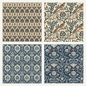Indian Woodblock Pattern Seamless Digital Papers - Printable Scrapbook ...