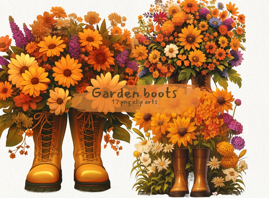 Garden Boots Printable Clipart, Png Format, Transparent Background ...