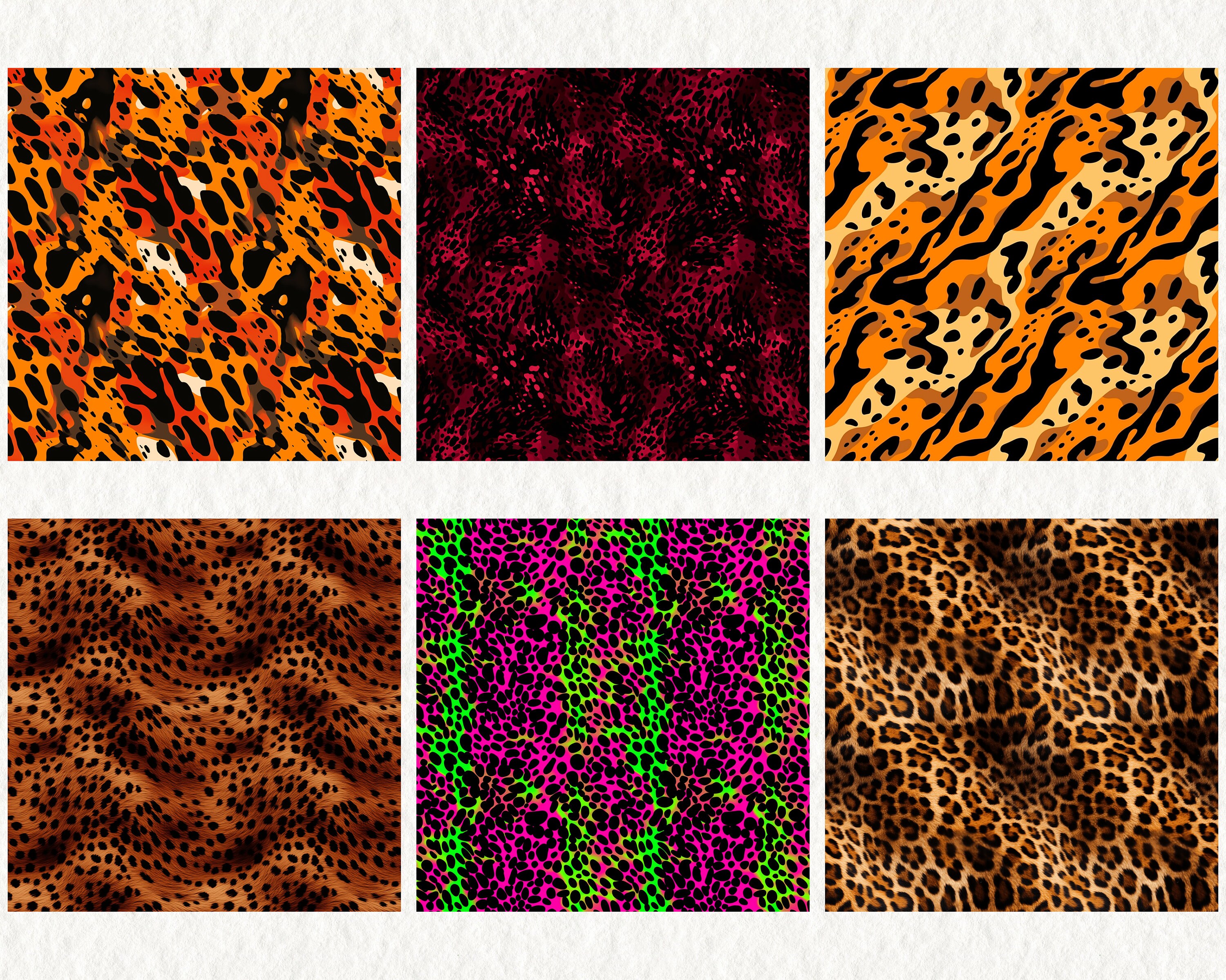 Cheetah Print Digital Paper - Seamless Tile Patterns Printable ...