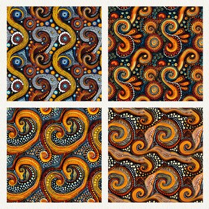 Australian Aboriginal Pattern Seamless Digital Papers Printable ...