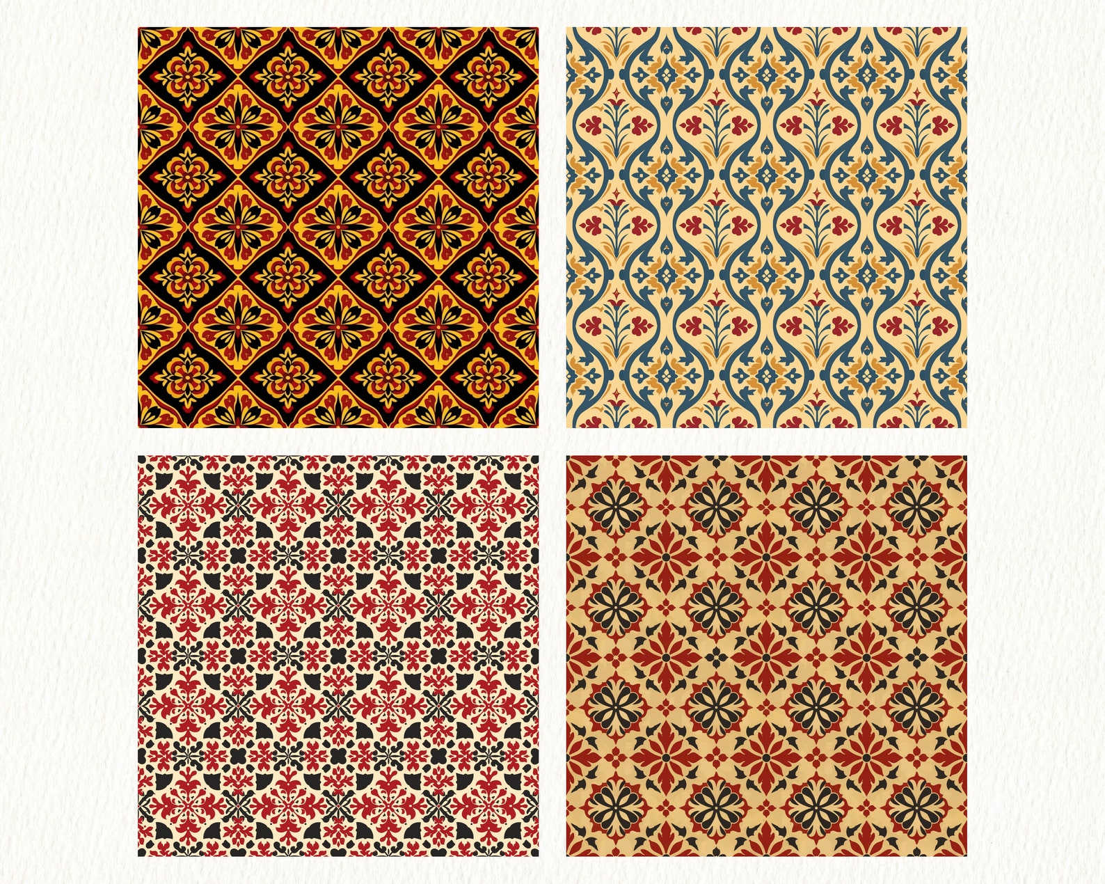 Serbian Monastery Pattern Seamless Digital Papers - Printable Scrapbook ...
