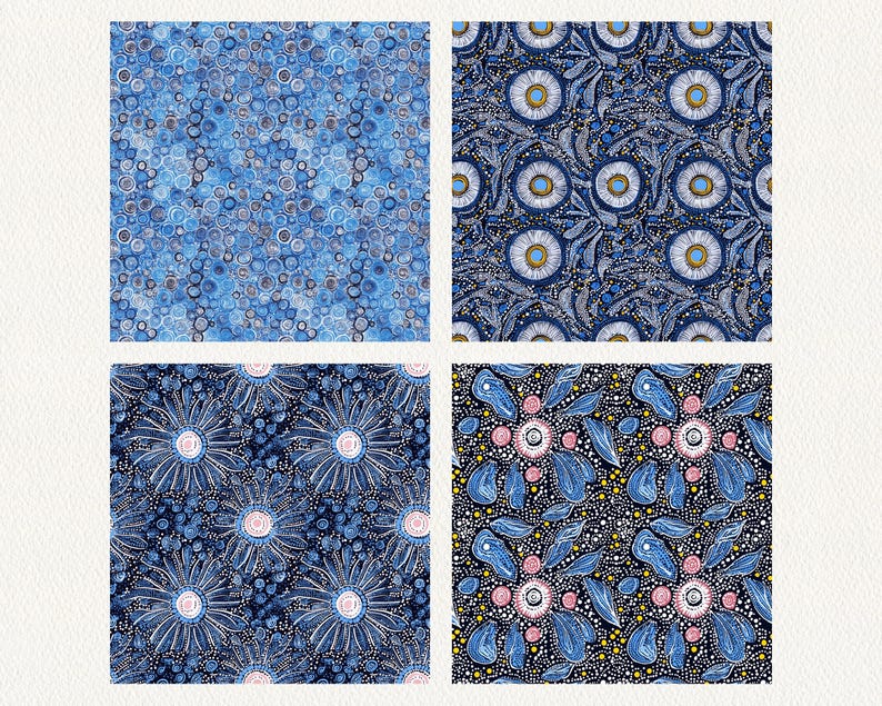 Australian Indigenous Art Pattern Seamless Digital Papers - Printable ...