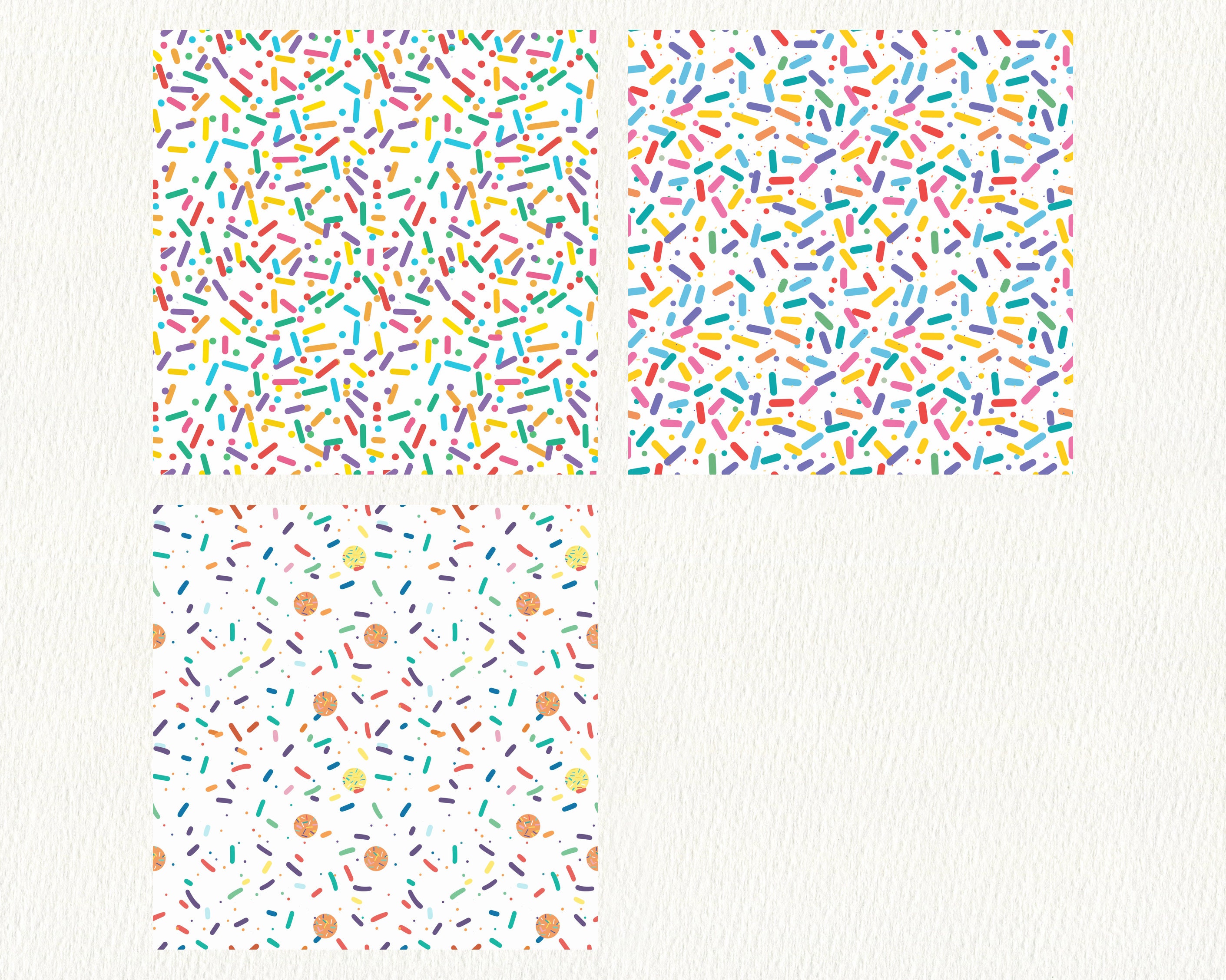 Sweet Sprinkles Pattern Seamless Digital Papers Printable Scrapbook ...