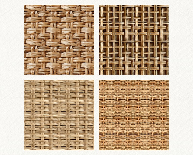 Wicker Rattan Pattern Seamless Digital Papers - Printable Scrapbook ...