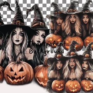Halloween Witch Printable Clipart, Png Format, Transparent Background ...