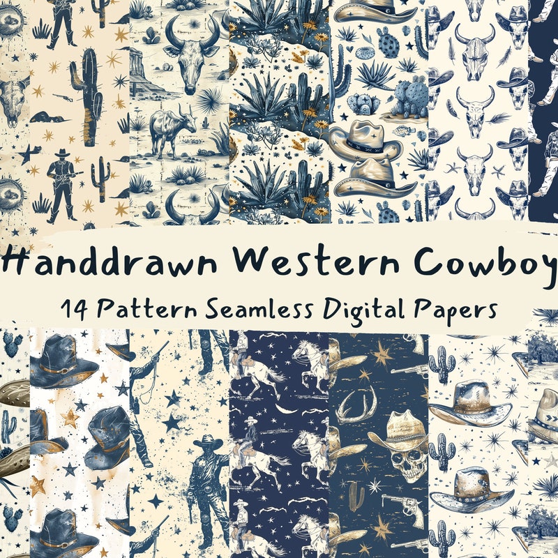 Cowboys Pattern - Etsy