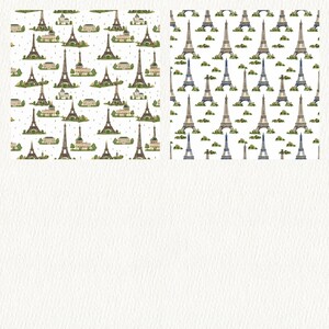 Paris Travel Book Pattern Seamless Digital Papers - Printable Scrapbook ...