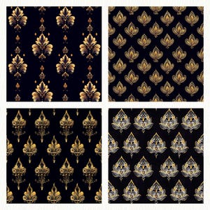 Indian Emblem Pattern Seamless Digital Papers - Printable Scrapbook ...