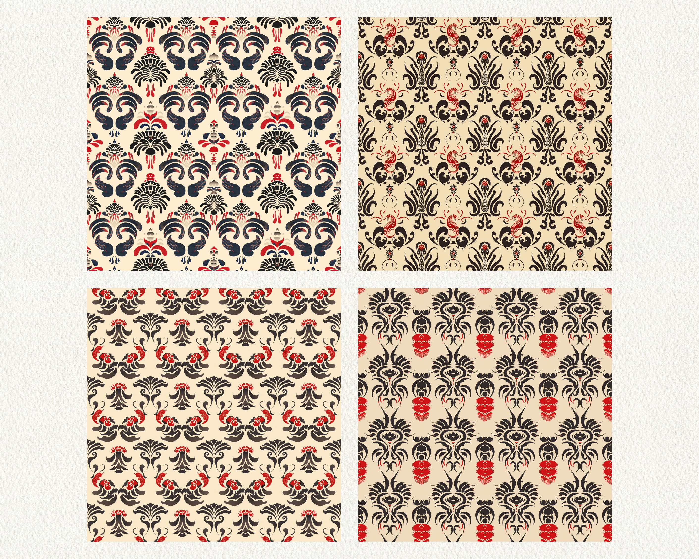 Japan Sengoku Pattern Seamless Digital Papers - Printable Scrapbook ...