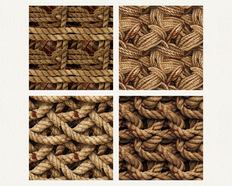 Western Rope Textures Pattern Seamless Digital Papers - Printable ...