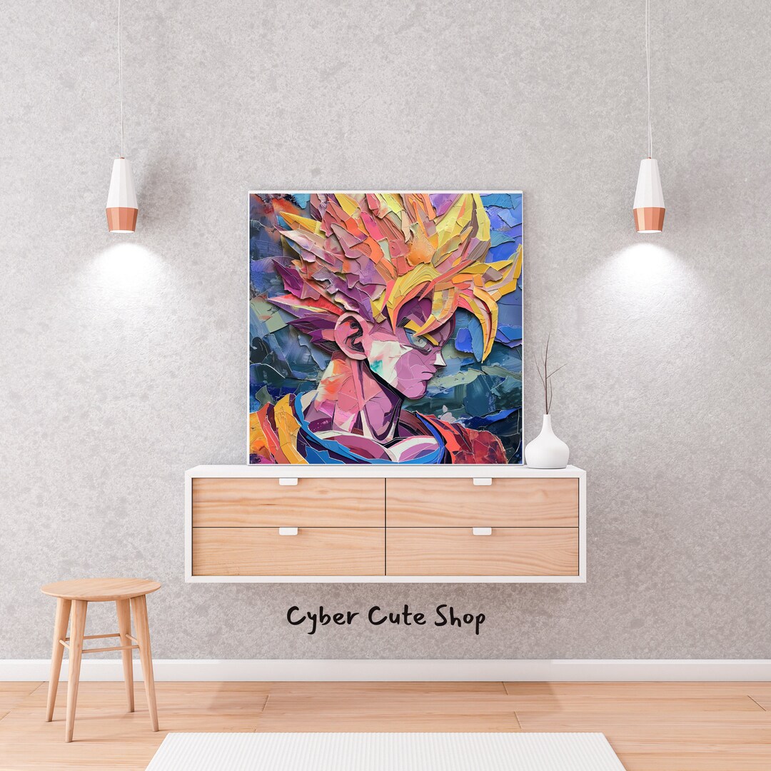 Vibrant Warrior Spectrum Art Print - Bold Abstract Digital Download for ...