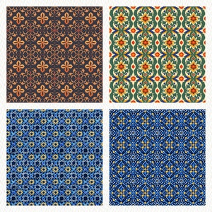 Delhi Ethnic Pattern Seamless Digital Papers - Printable Scrapbook ...