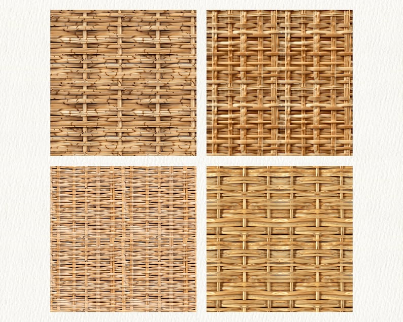 Wicker Rattan Pattern Seamless Digital Papers - Printable Scrapbook ...