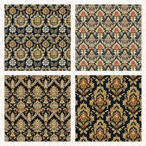 Traditional Thai Pattern Seamless Digital Papers - Printable Scrapbook ...