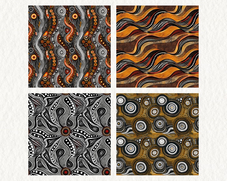Artery Aboriginal Gallery Pattern Seamless Digital Papers Printable ...