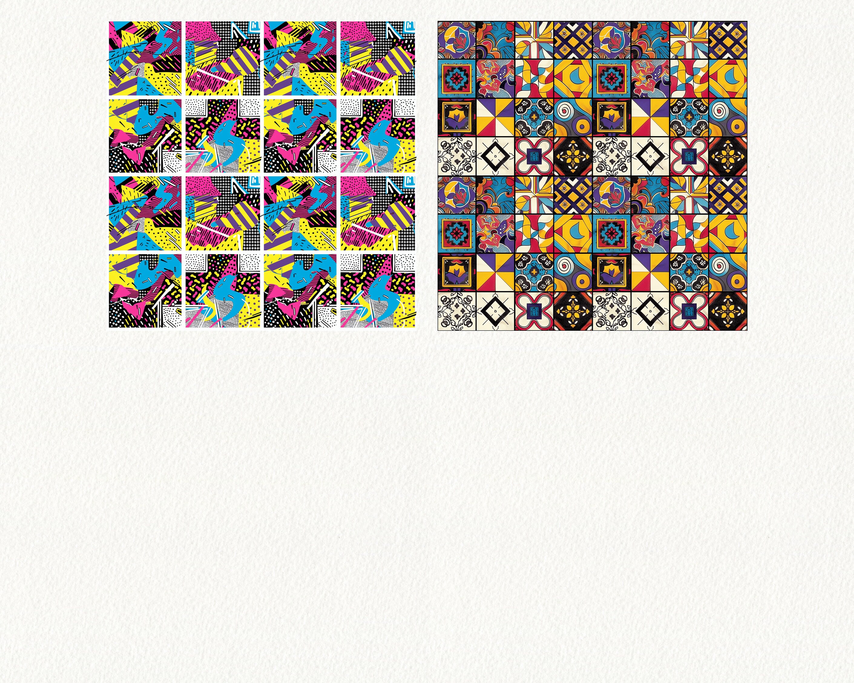 90s Pattern Tiles Pattern Seamless Digital Papers - Printable Scrapbook ...