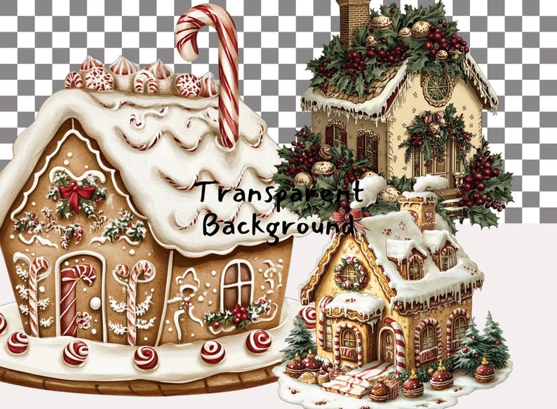 Gingerbread House Printable Clipart, Png Format, Transparent Background ...