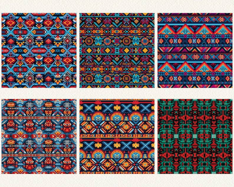 Peruvian Textiles Pattern Seamless Digital Papers Tile Patterns ...