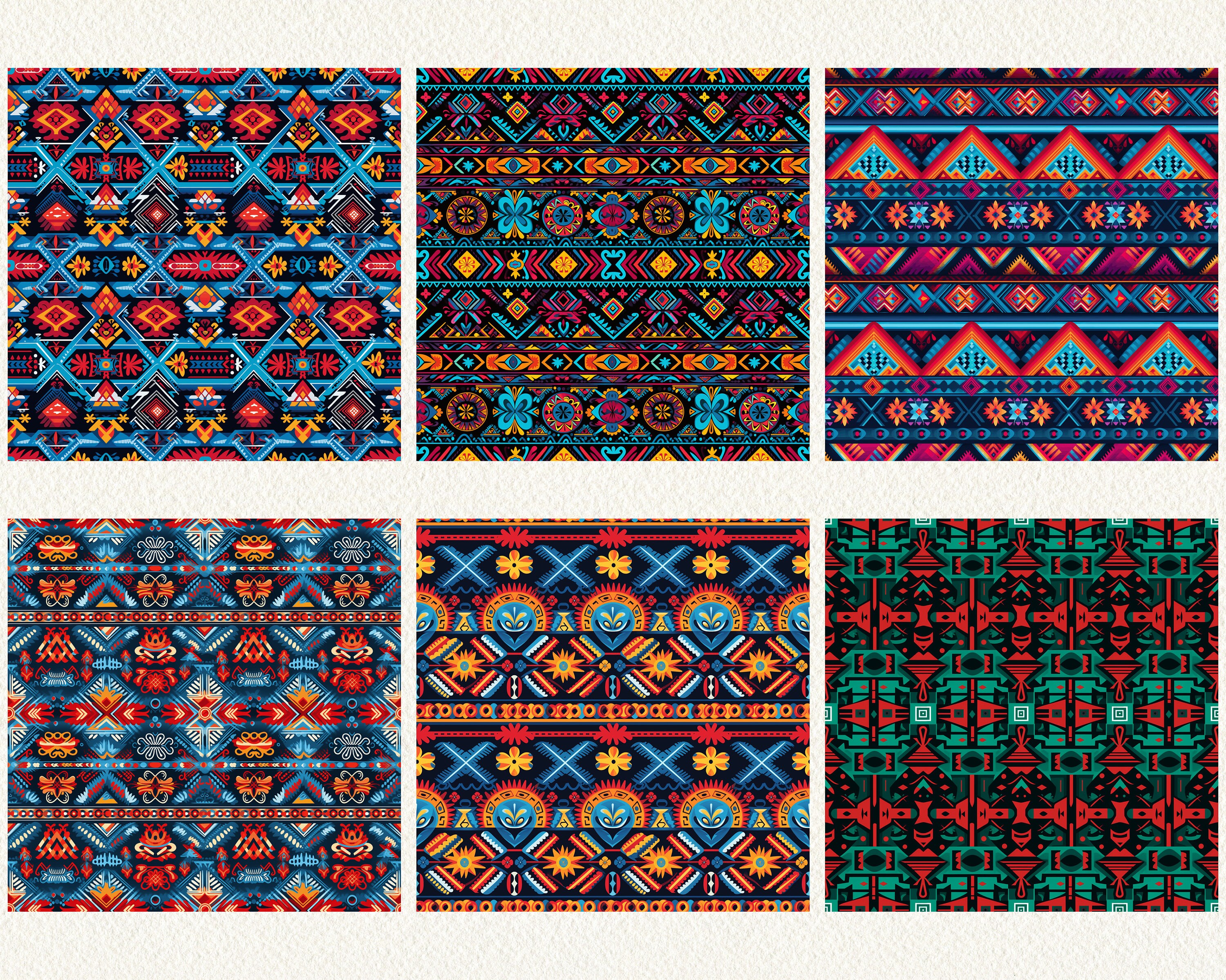 Peruvian Textiles Pattern Seamless Digital Papers - Tile Patterns ...