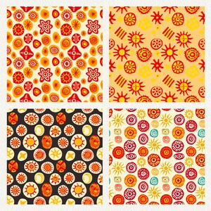 Ethnic Sun Symbols Pattern Seamless Digital Papers - Printable ...
