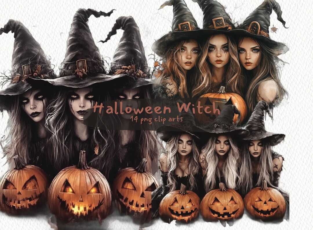 Halloween Witch Printable Clipart, Png Format, Transparent Background ...