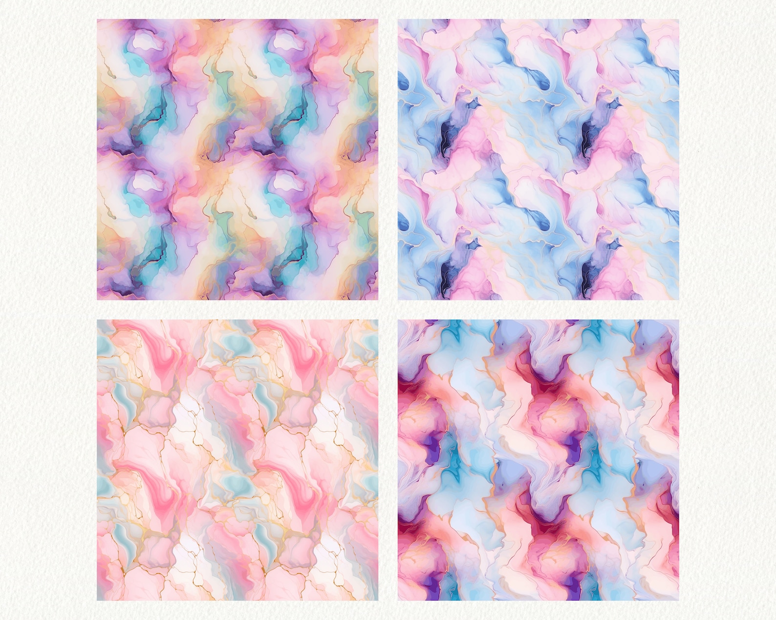Pastel Alcohol Ink Pattern Seamless Digital Papers - Tile Patterns ...