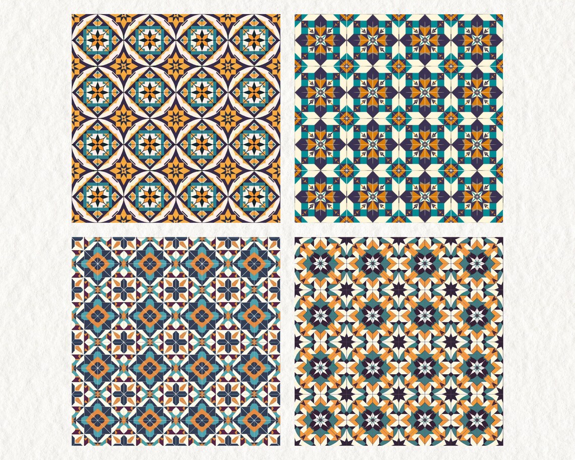 Traditional Palestinian Pattern Seamless Digital Papers - Printable ...