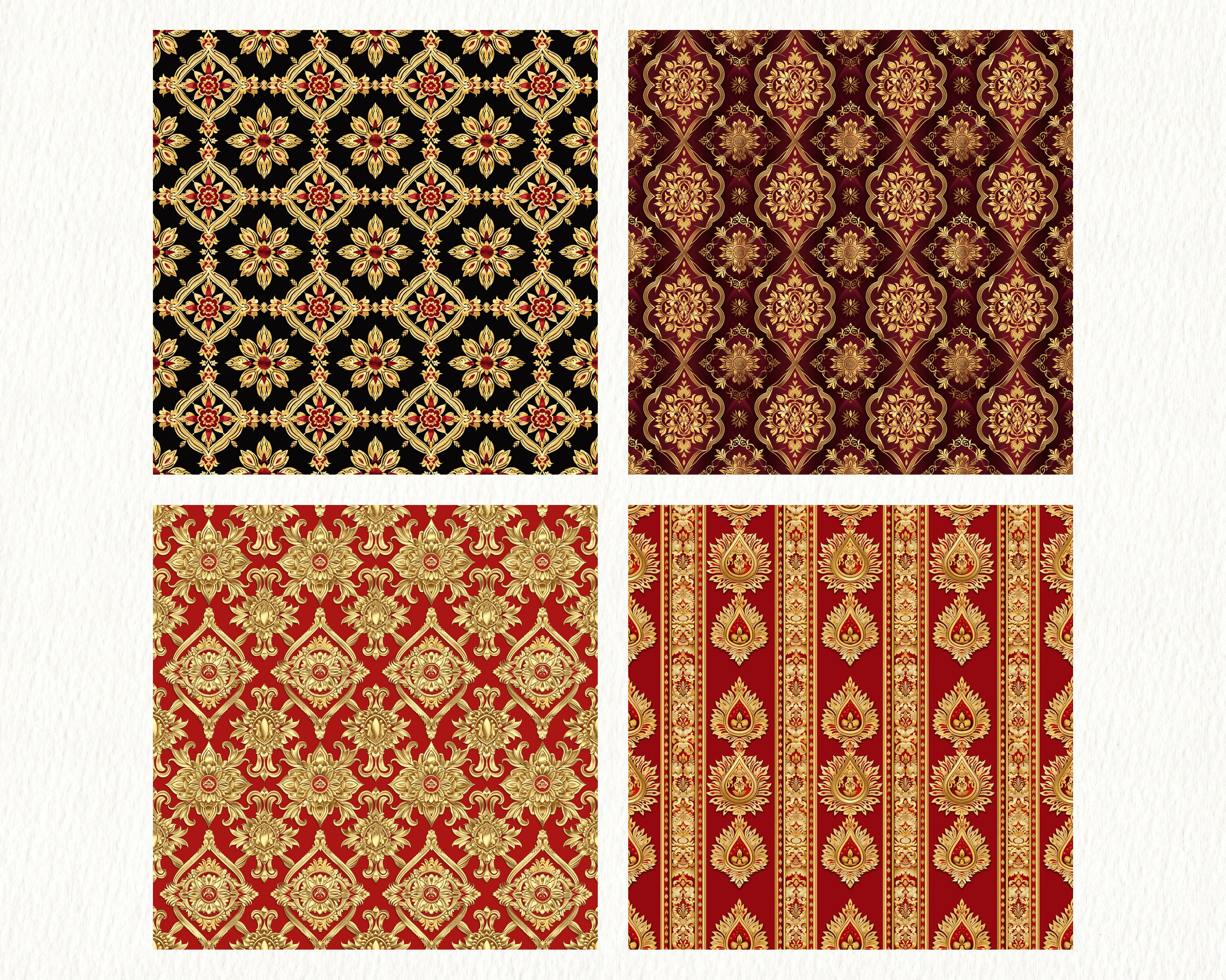 Traditional Thailand Pattern Seamless Digital Papers - Printable ...