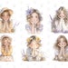 Watercolor Spring Girl Printable Clipart, Png Format, Transparent ...
