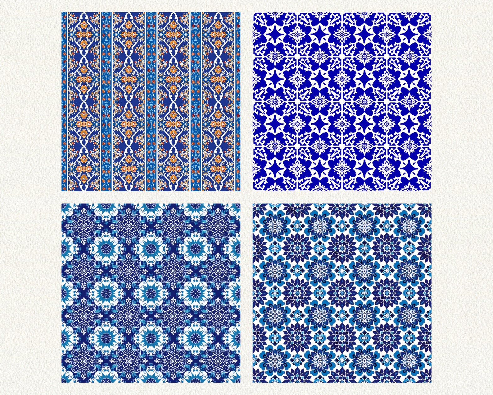 Uzbekistan Islamic Pattern Seamless Digital Papers - Printable ...