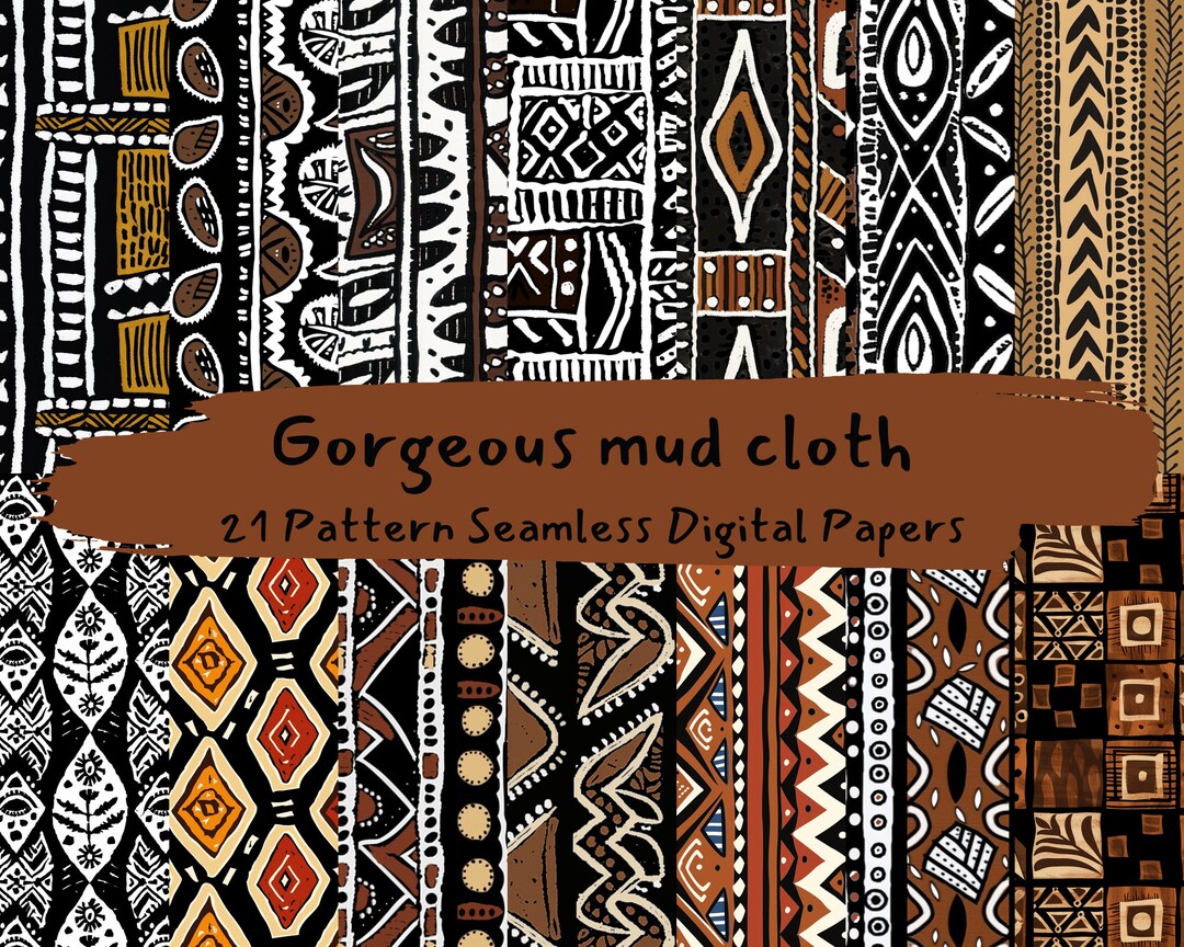 Gorgeous Mud Cloth Pattern Seamless Digital Papers - Printable ...