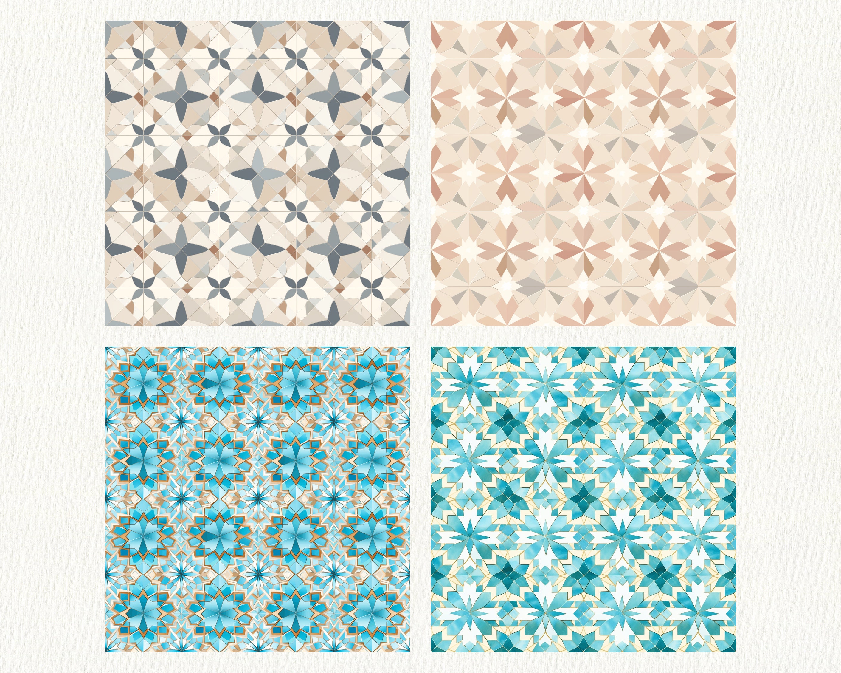 Zellige Pattern Seamless Digital Papers Tile Patterns Printable ...