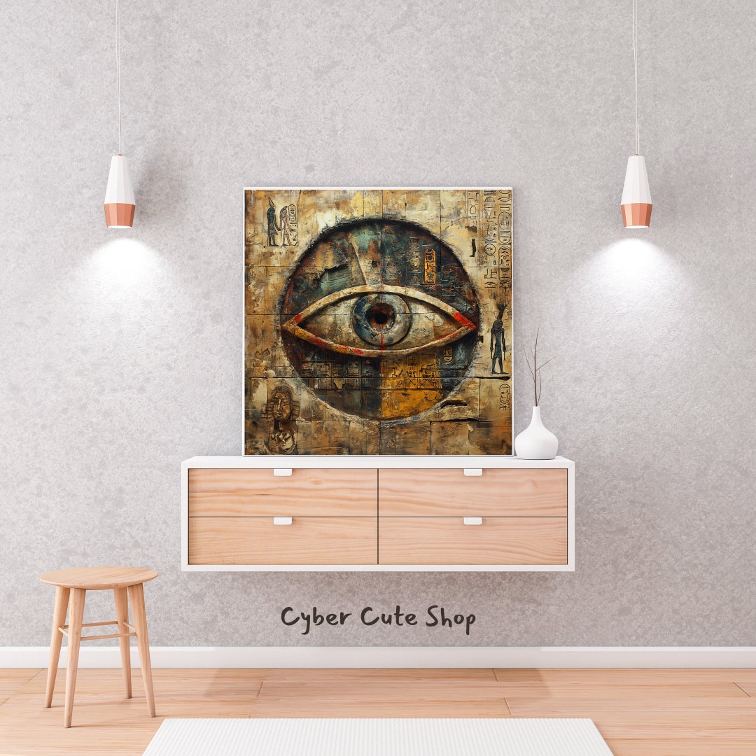 Ancient Eye of Ages - Mystical Wall Art Print, Symbolic Digital Art ...