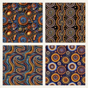 Australian Aboriginal Pattern Seamless Digital Papers Printable ...