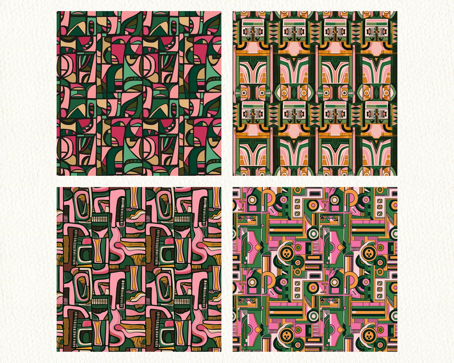 South African Zulu Pattern Seamless Digital Papers - Printable ...