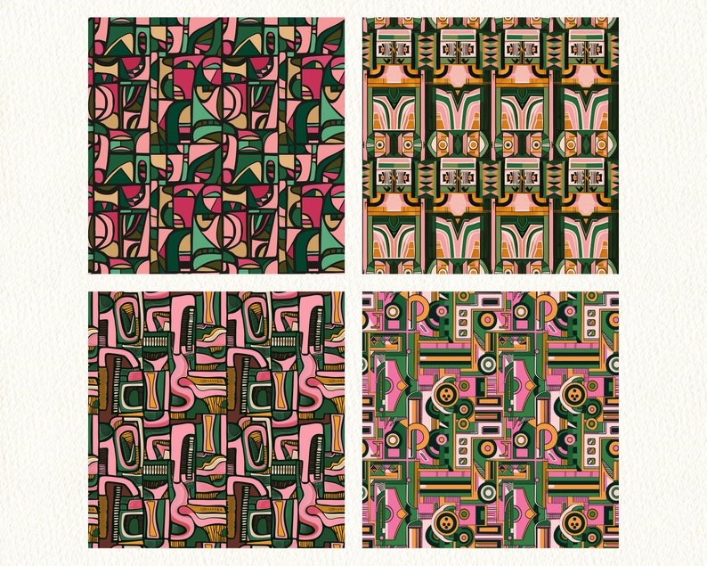 South African Zulu Pattern Seamless Digital Papers Printable Scrapbook ...