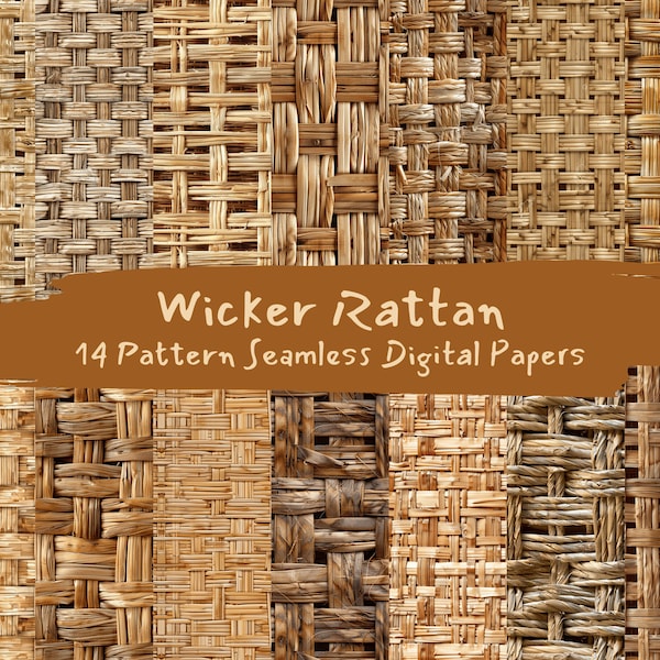 Wicker Wallpaper - Etsy