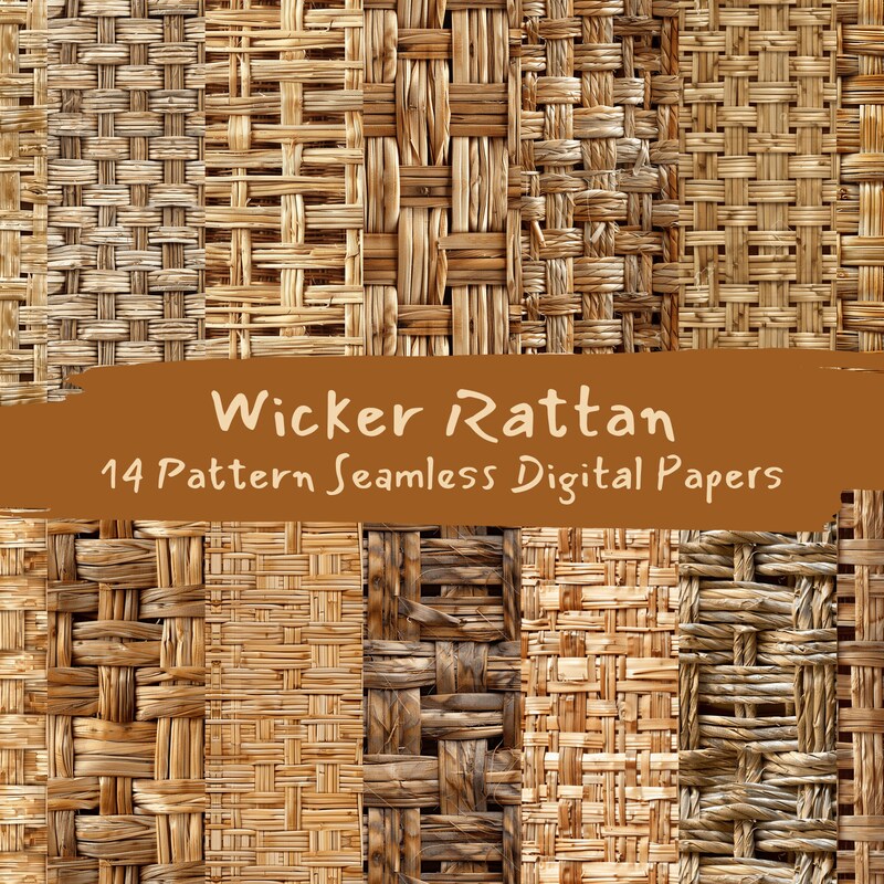 Rattan Wallpaper - Etsy