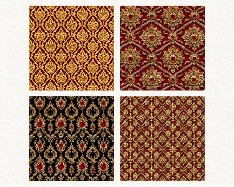 Traditional Thailand Pattern Seamless Digital Papers - Printable ...