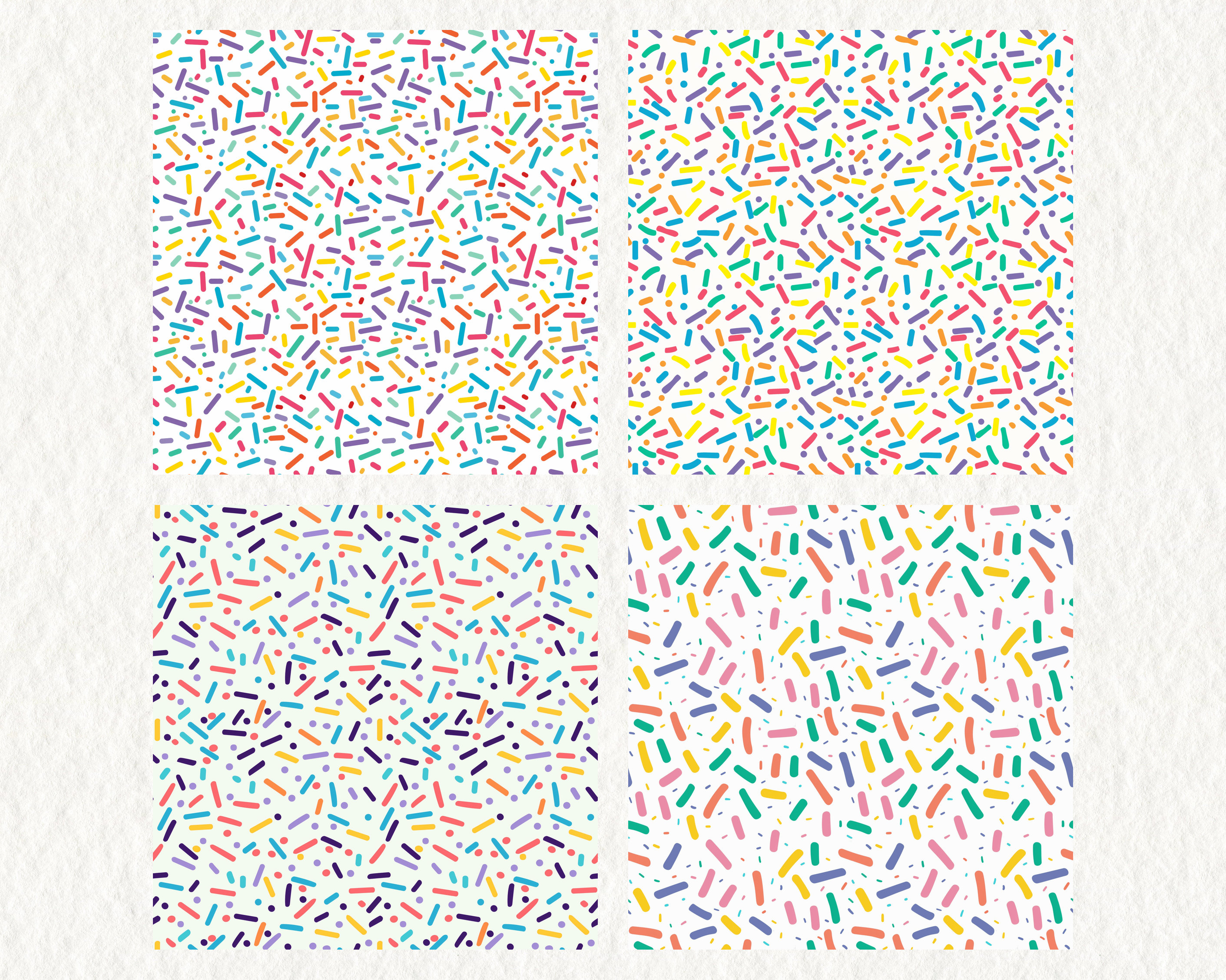 Sweet Sprinkles Pattern Seamless Digital Papers Printable Scrapbook ...