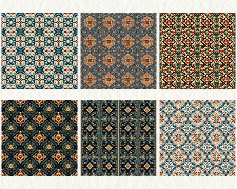 Carpet Pattern Seamless Digital Papers Tile Patterns Printable ...