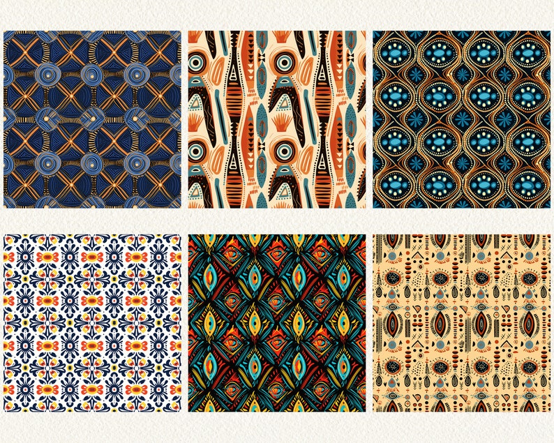 Indigenous Pattern Seamless Digital Papers Tile Patterns Printable ...