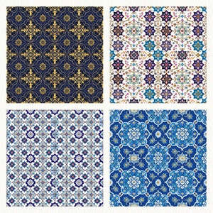 Islamic Pattern Seamless Digital Papers - Printable Scrapbook Paper ...