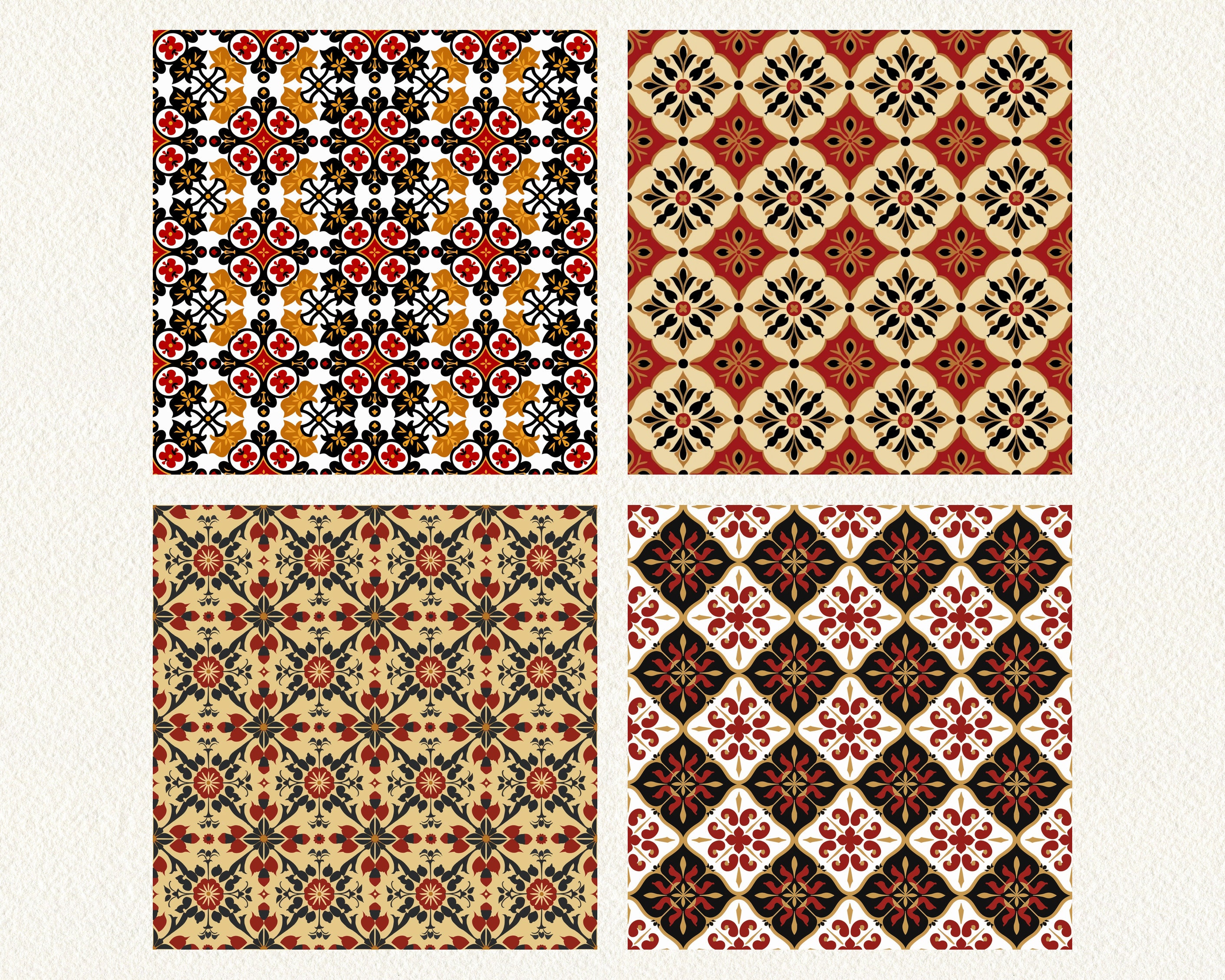 Serbian Monastery Pattern Seamless Digital Papers - Printable Scrapbook ...