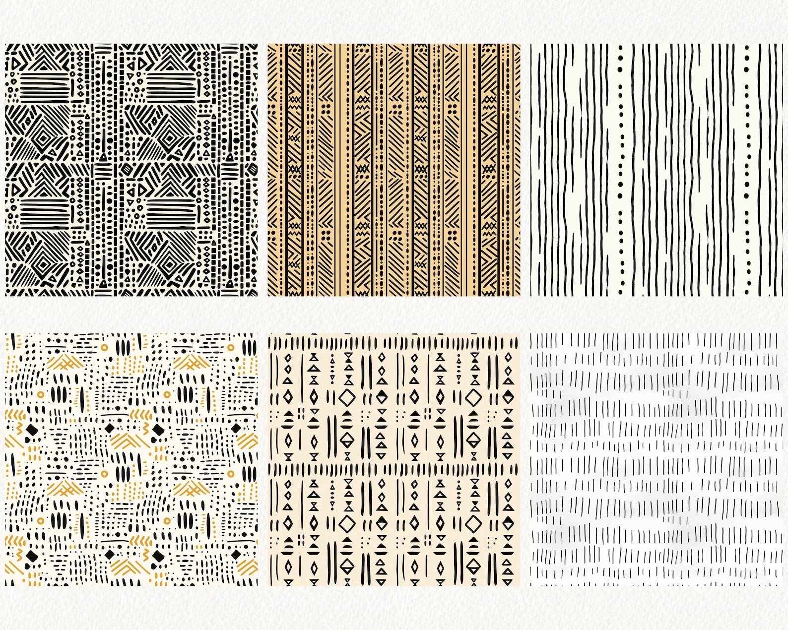 African Mudcloth Pattern Seamless Digital Papers Tile Patterns ...