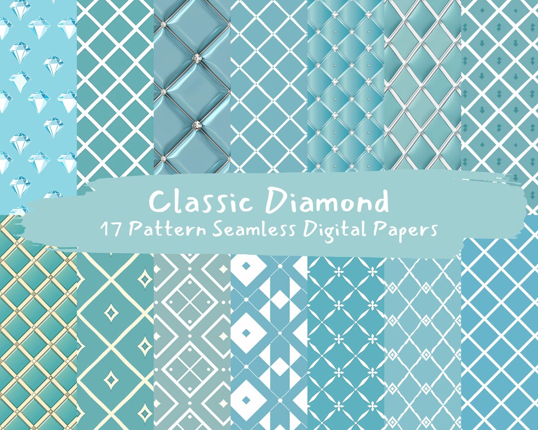 Classic Diamond Pattern Seamless Digital Papers - Printable Scrapbook ...